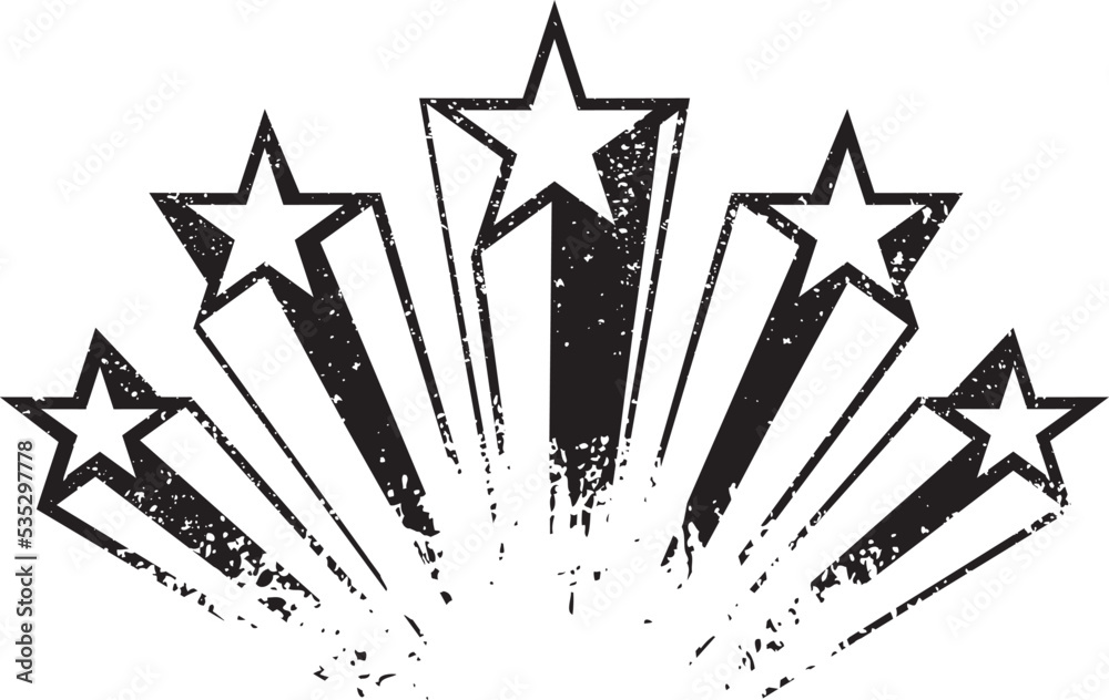 Shooting Stars Vector Illustration Design Stock Vector | Adobe Stock