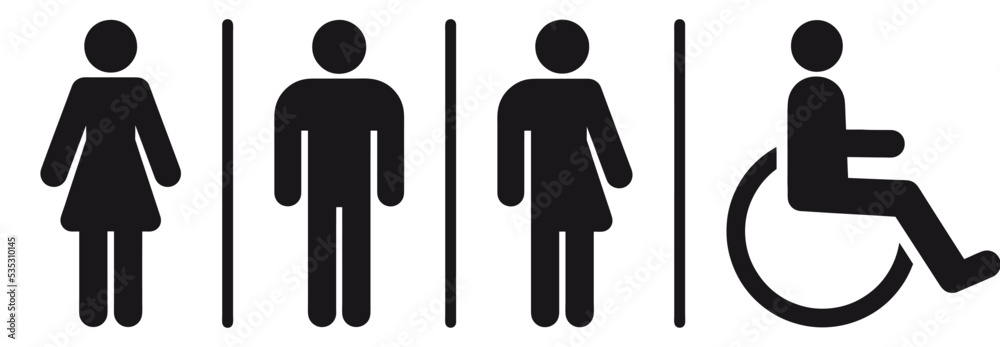 nvis54 NewVectorIllustrationSign nvis - all gender restroom vector icon ...