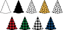 Plaid Christmas Trees Free Stock Photo - Public Domain Pictures