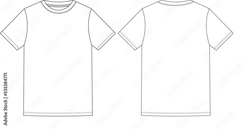 Blank White T-shirt Design Vector on Transparent Background Template ...