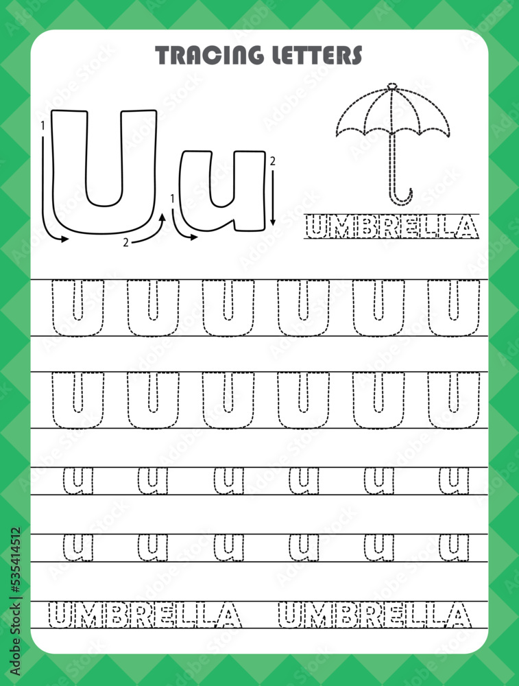 Trace letters of English alphabet and fill colors Uppercase and ...