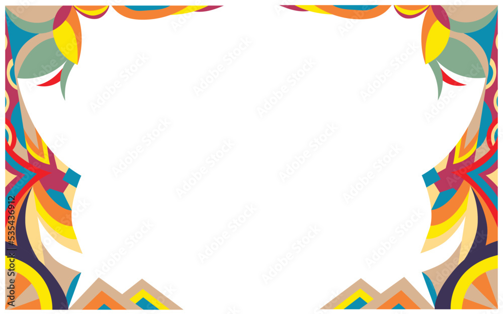 decorative frame abstract full color for celebration background ...