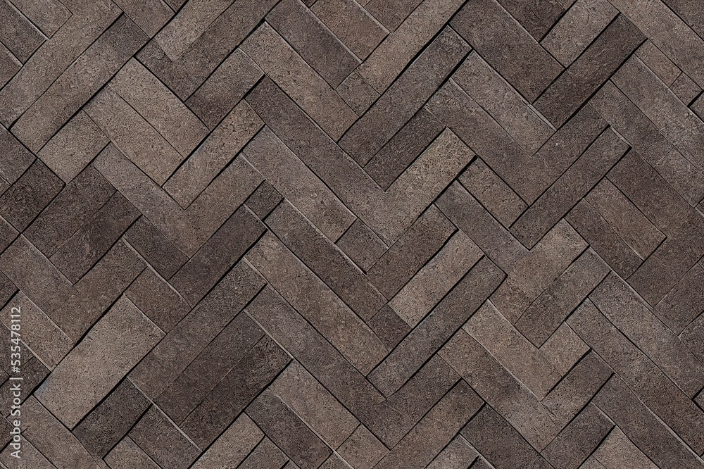 Herringbone pattern surface classic style stone paving, seamless ...