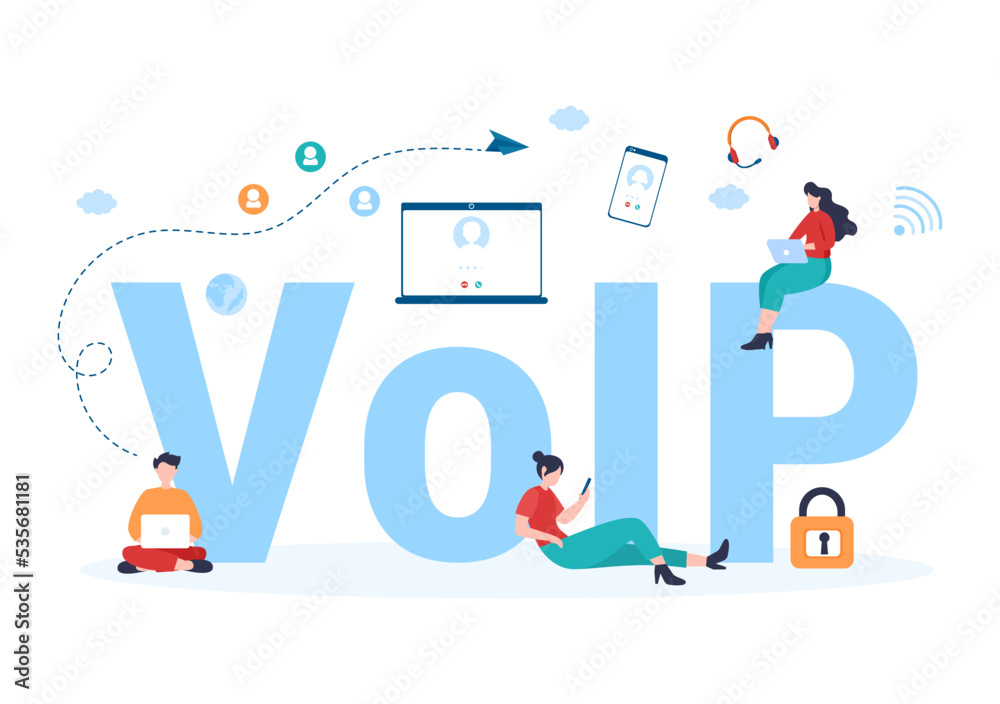 VOIP or Voice Over Internet Protocol with Telephony Scheme Technology ...