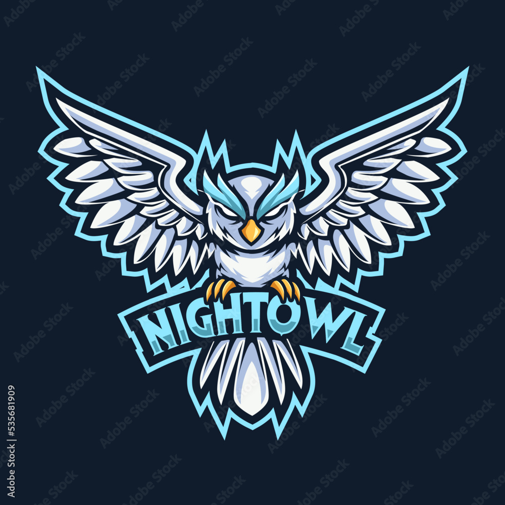 owl mascot logo gaming vector illustration Stock Vector | Adobe Stock
