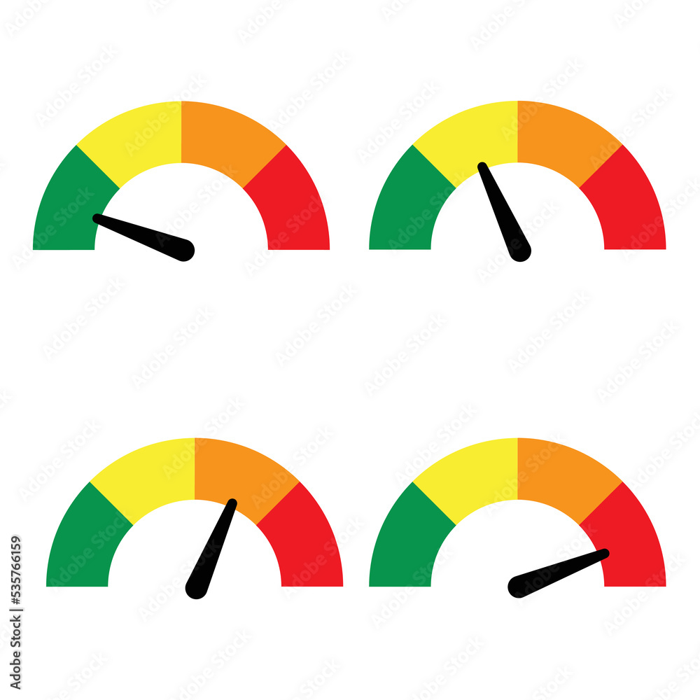 Colorful speedometer collection. Download progress indicator ...