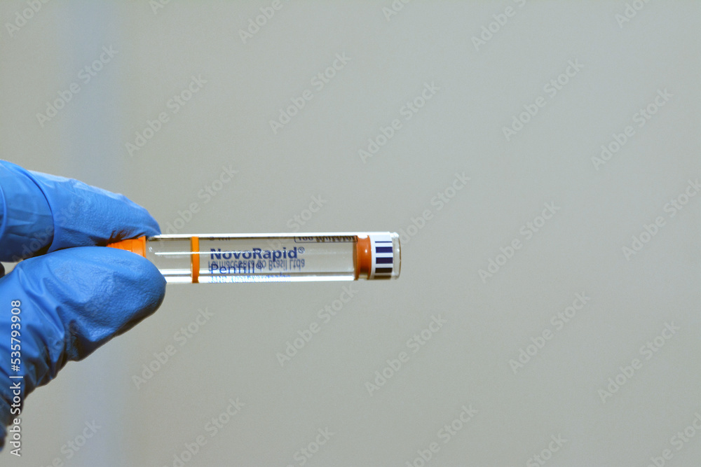 Cairo, Egypt, October 4 2022: NovoRapid 100 units ml solution for ...