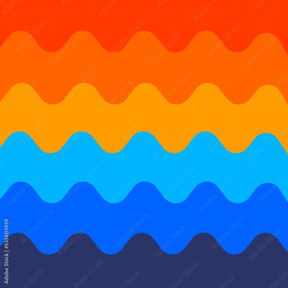 Rainbow colorful wave vintage retro abstract background. Design for ...