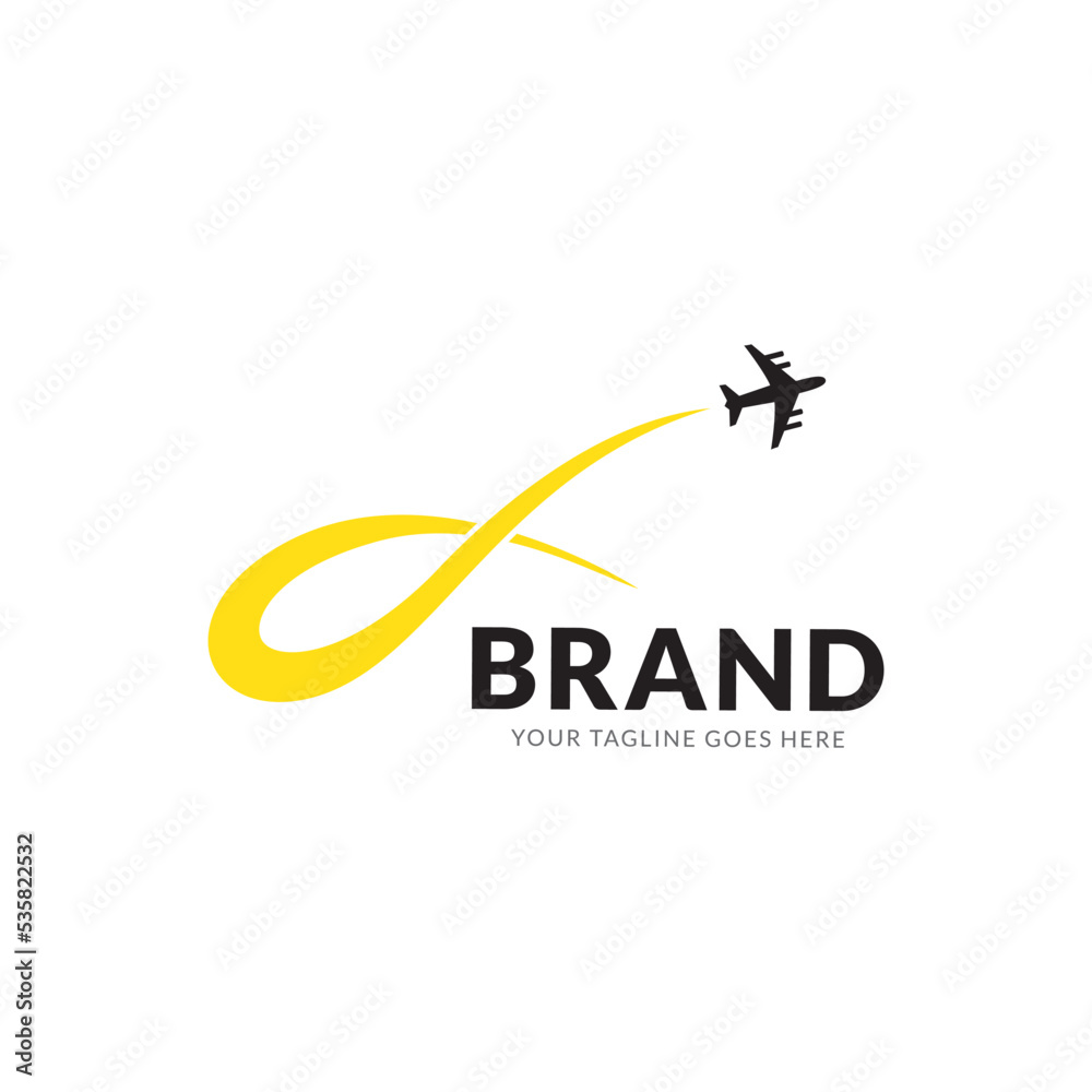 Vector logo design template for airlines, airline tickets, travel ...