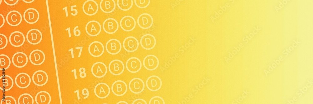 Multiple choice question paper illustration. Multiple choice question ...