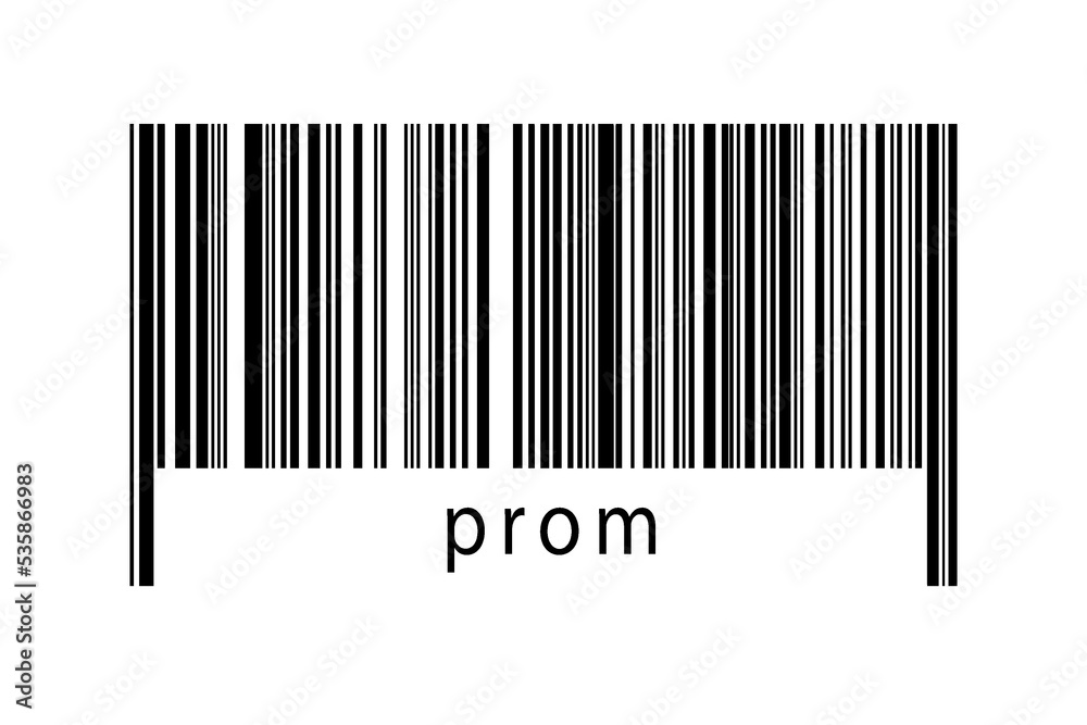 Digitalization concept. Barcode of black horizontal lines with ...