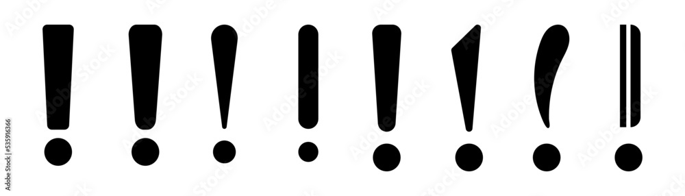 Vector de Stock Conjunto de icono de signo de exclamación o admiración ...