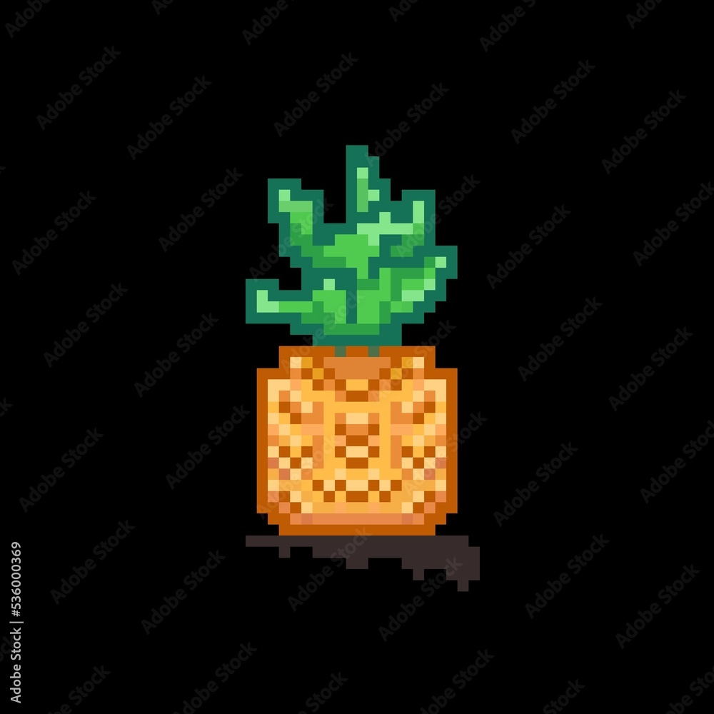 8 bit pixel art pineapple on a black background fruit for the game ...
