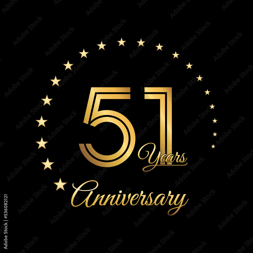51 Years Anniversary, Perfect template design for anniversary ...