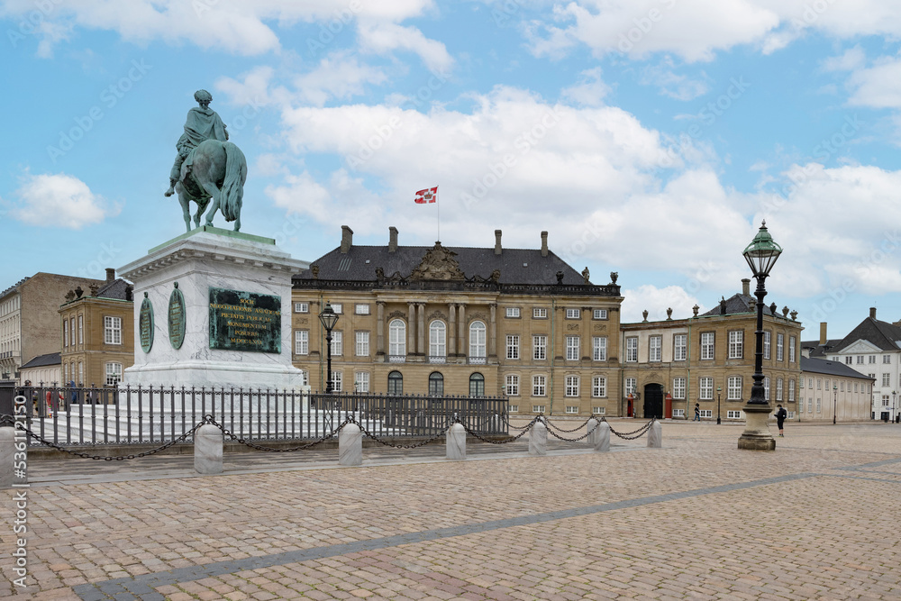 Amalienborg is a castle complex in Copenhagen and the main residence of ...