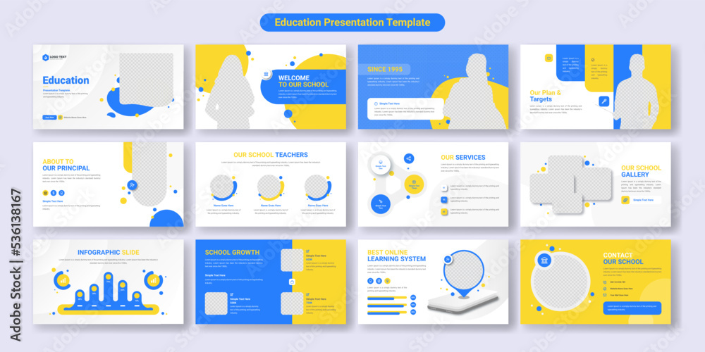 Education PowerPoint presentation slides template design. Use for ...