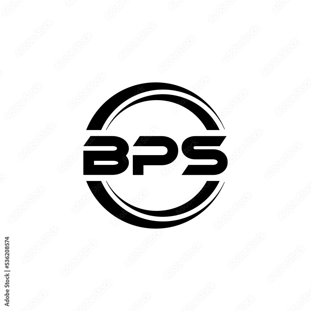 BPS letter logo design with white background in illustrator, vector logo modern alphabet font ...