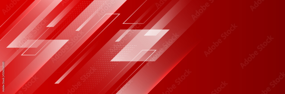 Abstract red banner background design template vector illustration with ...