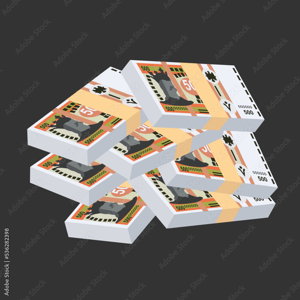 Moldovan Leu Vector Illustration. Moldova money set bundle banknotes ...