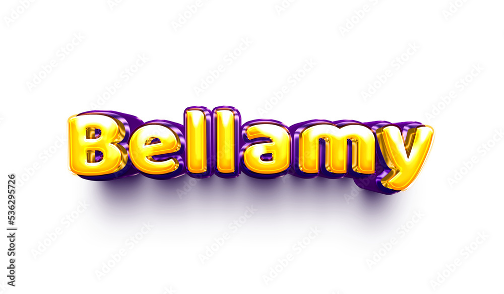 Bellamy names of girls English helium balloon shiny celebration sticker ...