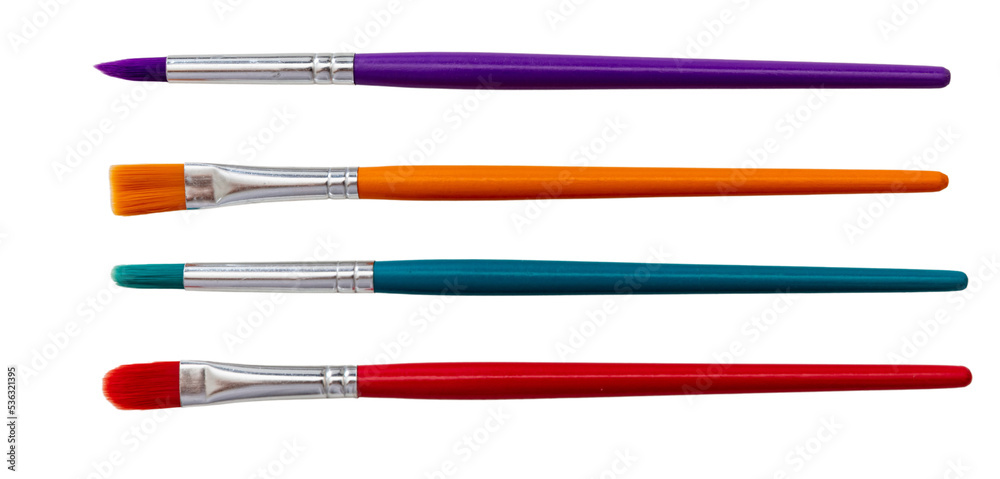 Paint brush set isolated cutout transparent background, PNG. Painter ...