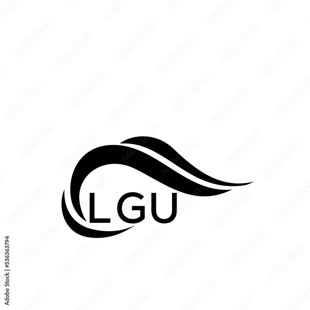 LGU letter logo. LGU blue image on white background. LGU Monogram logo ...