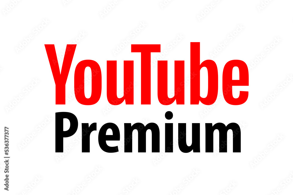 Vector de Stock YouTube Premium logo. YouTube is a video-sharing ...