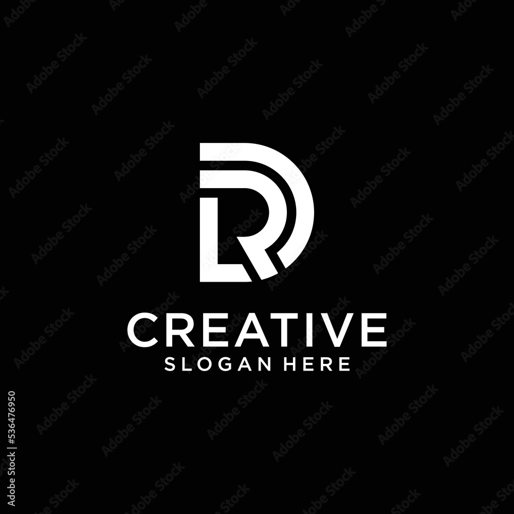 Initial letter dr logo design template Stock Vector | Adobe Stock