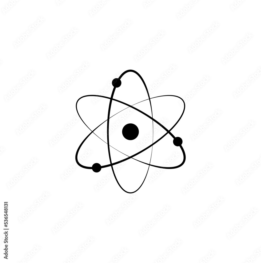 structure of an atom diagram in physics. Scientific vector illustration ...