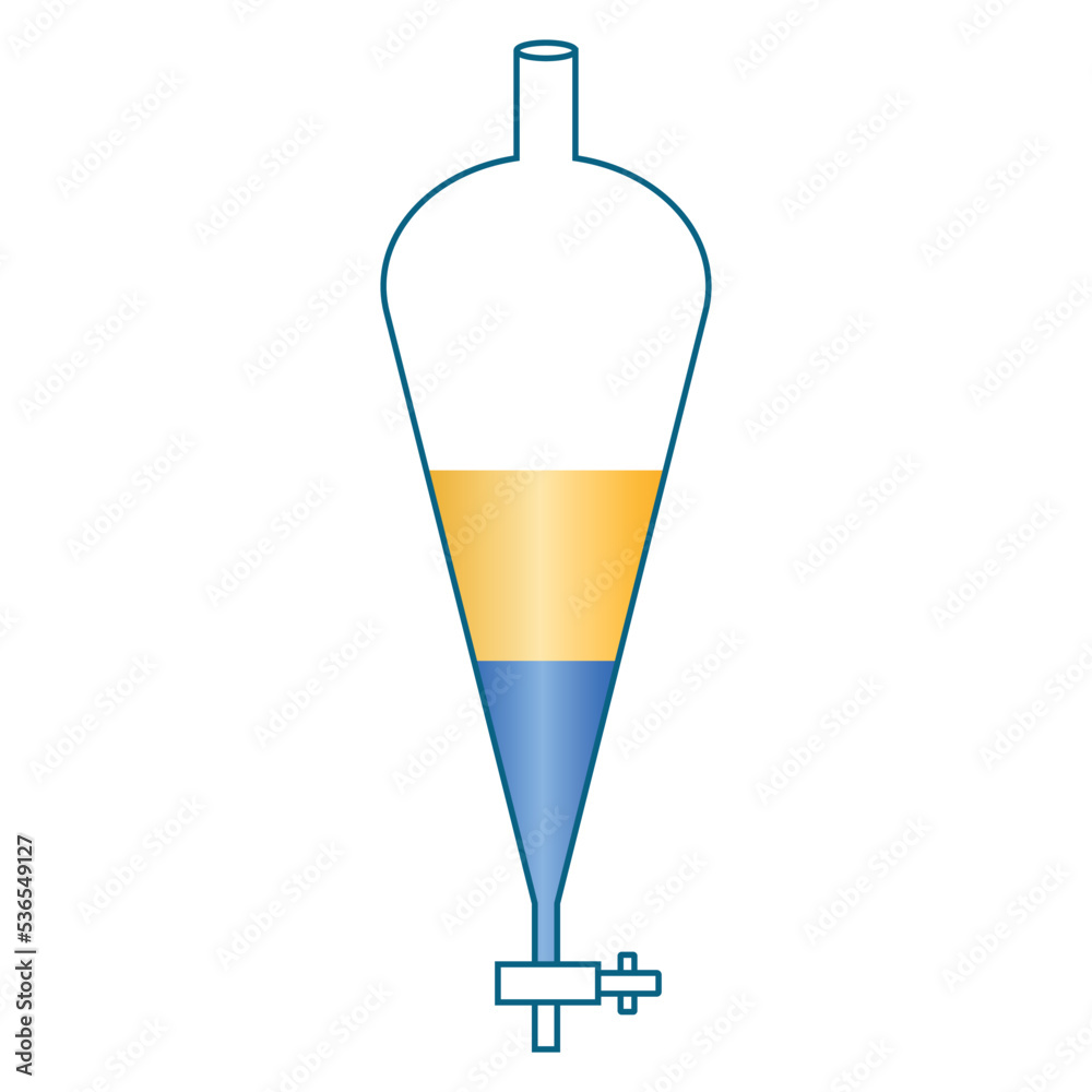 separating funnel diagram. Scientific vector illustration isolated on ... separating funnel diagram. Scientific vector illustration isolated on ...