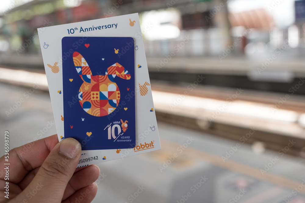 Bangkok, Thailand - October 8, 2022 : Rabbit card for BTS ticket ...