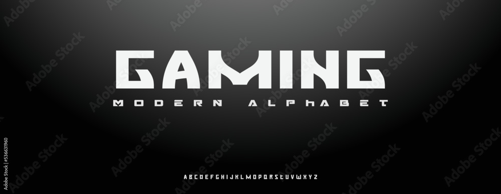 GAMING Elegant alphabet letters font and number. Classic Lettering ...