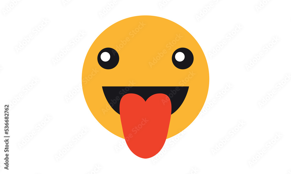 Face with Tongue emoji vector, Face with Tongue for website emoji Stock ...