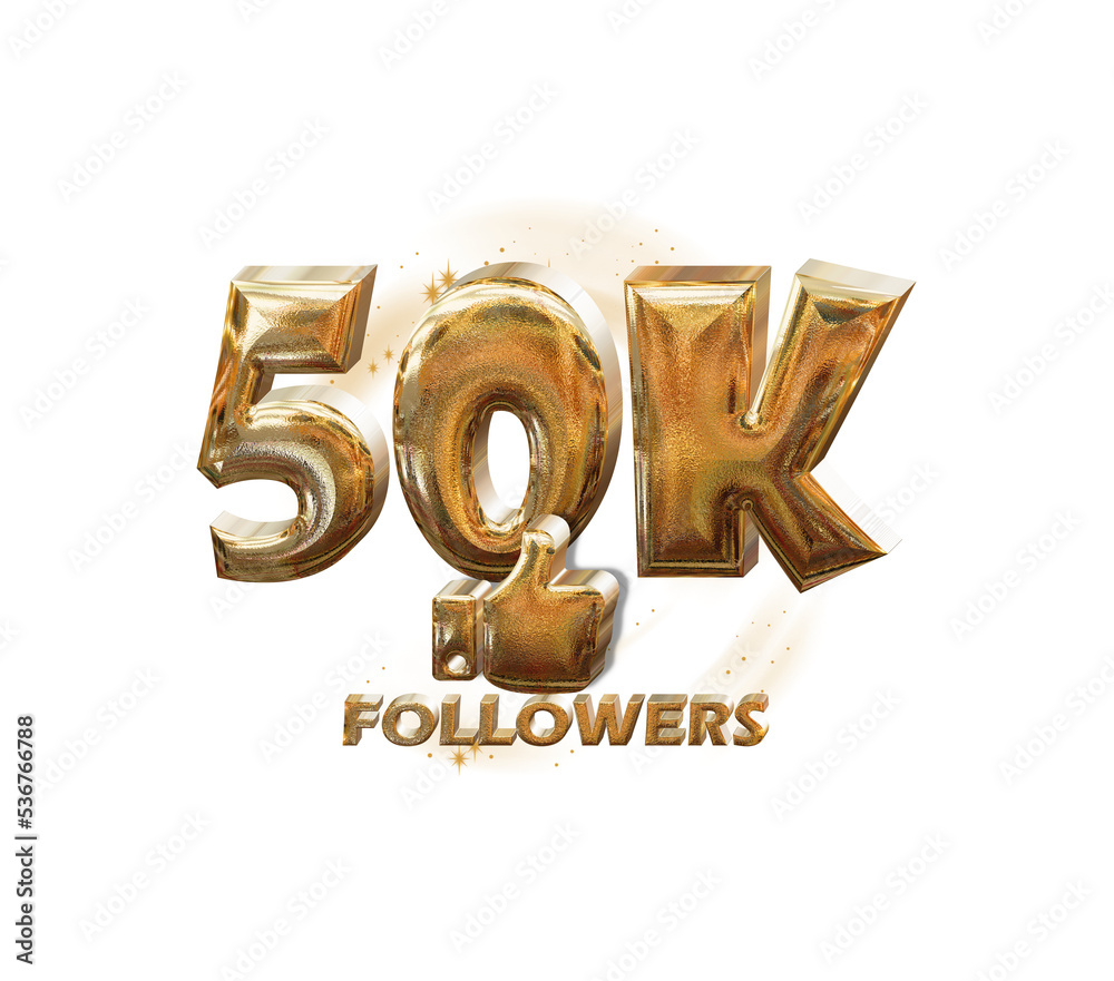 50k followers celebration banner for use on social media PNG Stock ...