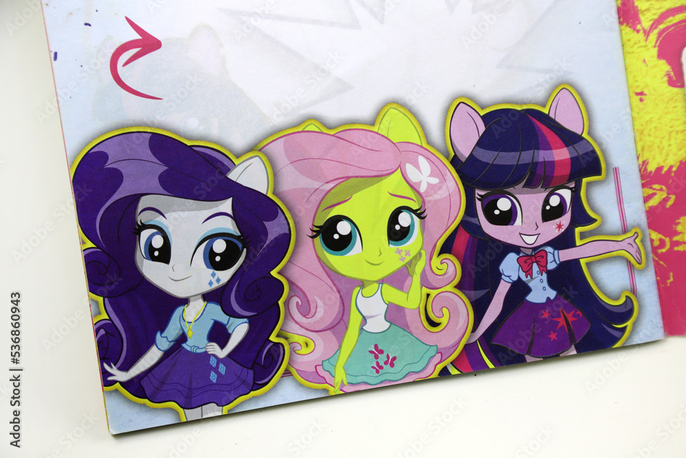 Twilight Sparkle, Fluttershy, Rarity. Magazine with the characters of ...