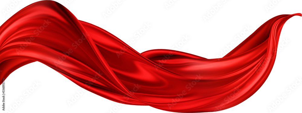 Flying Red Silk Stock Illustration | Adobe Stock