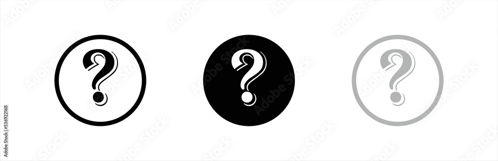 Question mark icon. Question mark sign symbol, vector illustration ...