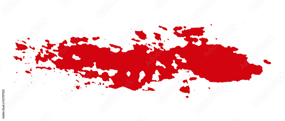 horror illustration abstract silhouette red paint splash, blood stain ...