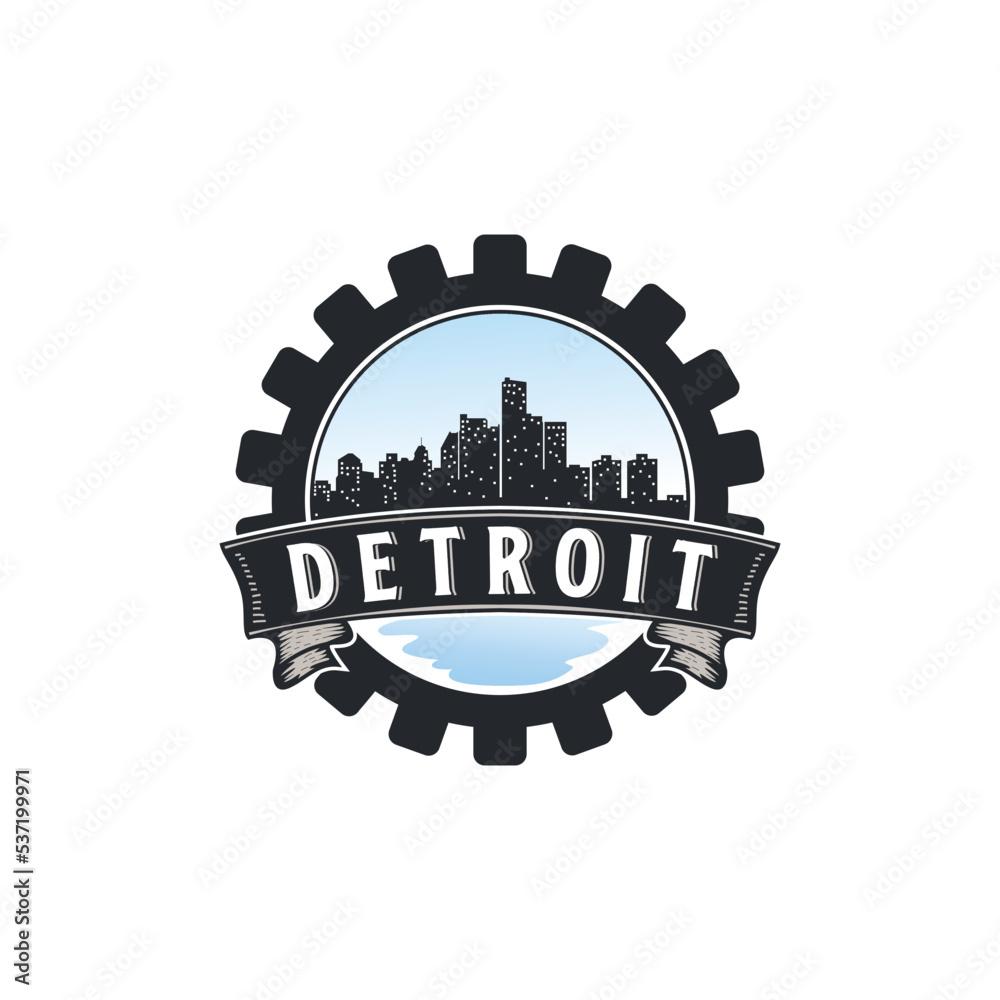 Vetor Detroit logo design do Stock | Adobe Stock
