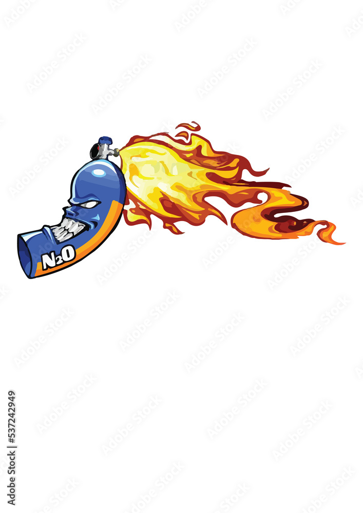 Racing car nitrous bottle cartoon character PNG Stock Illustration ...