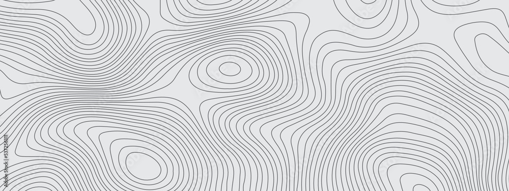 Gray and white wavy abstract topographic map contour, lines Pattern ...