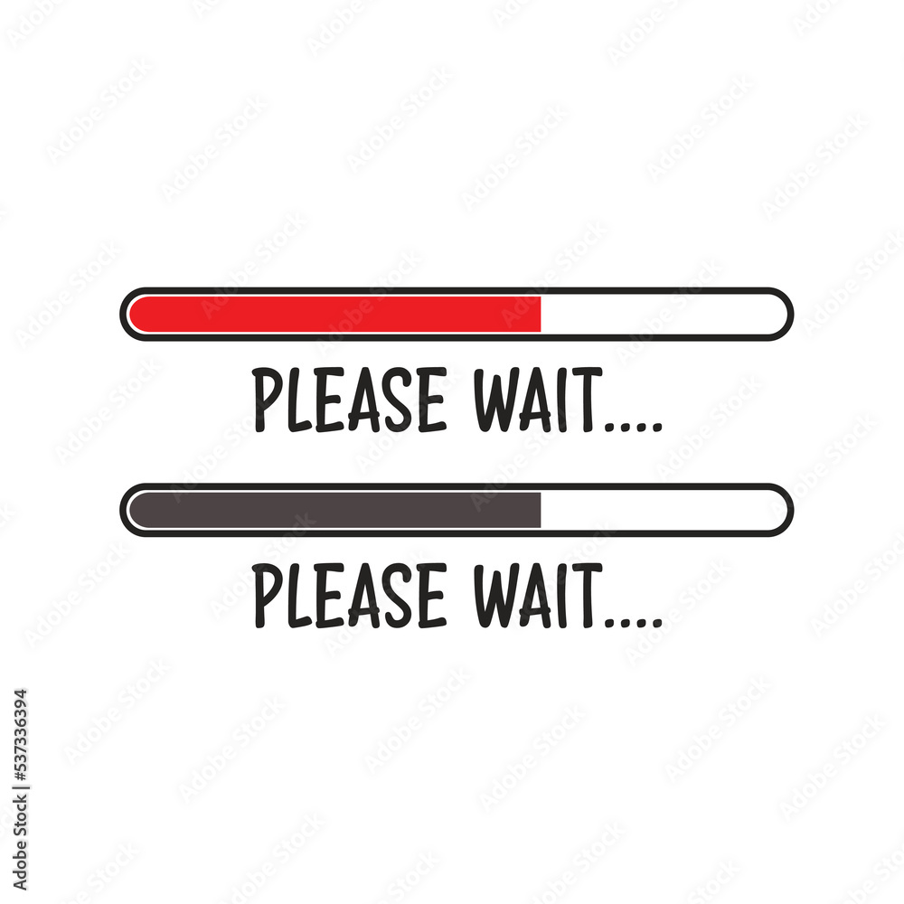 Vector illustration please wait. designs that are suitable for banner ...