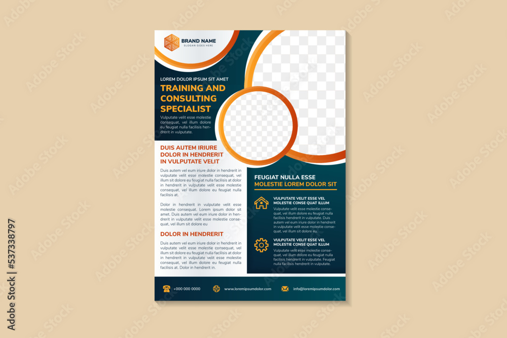 training and consulting specialist flyer. issues brochure template ...