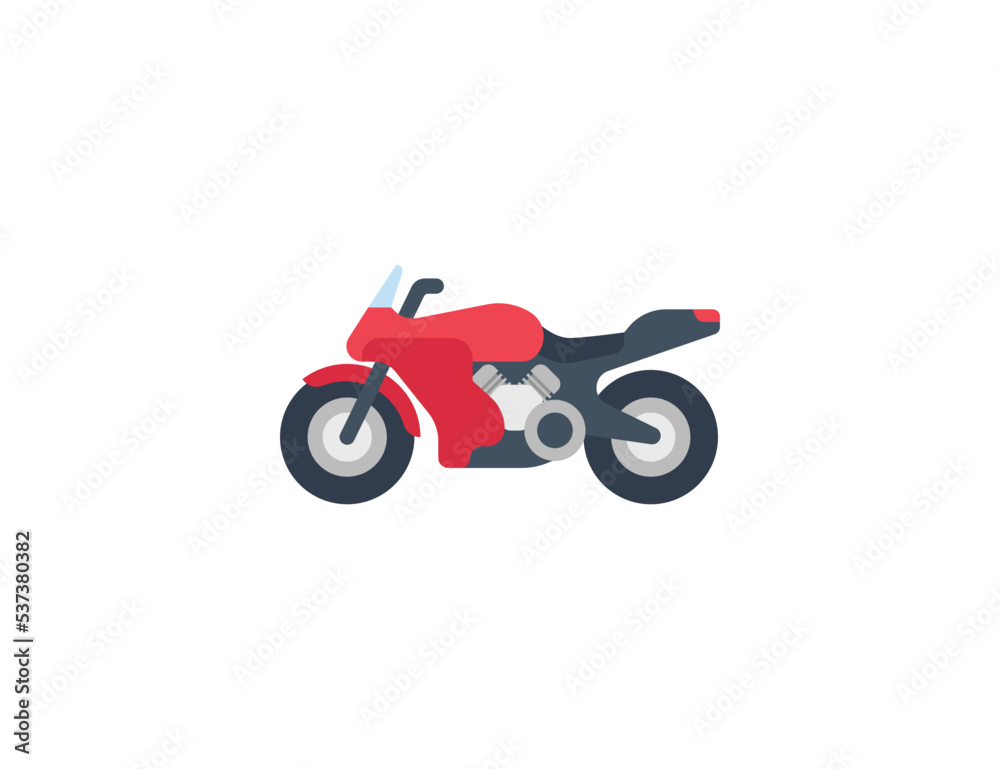 Motorcycle Vector Isolated Emoticon. Motorcycle Icon Stock Vector ...