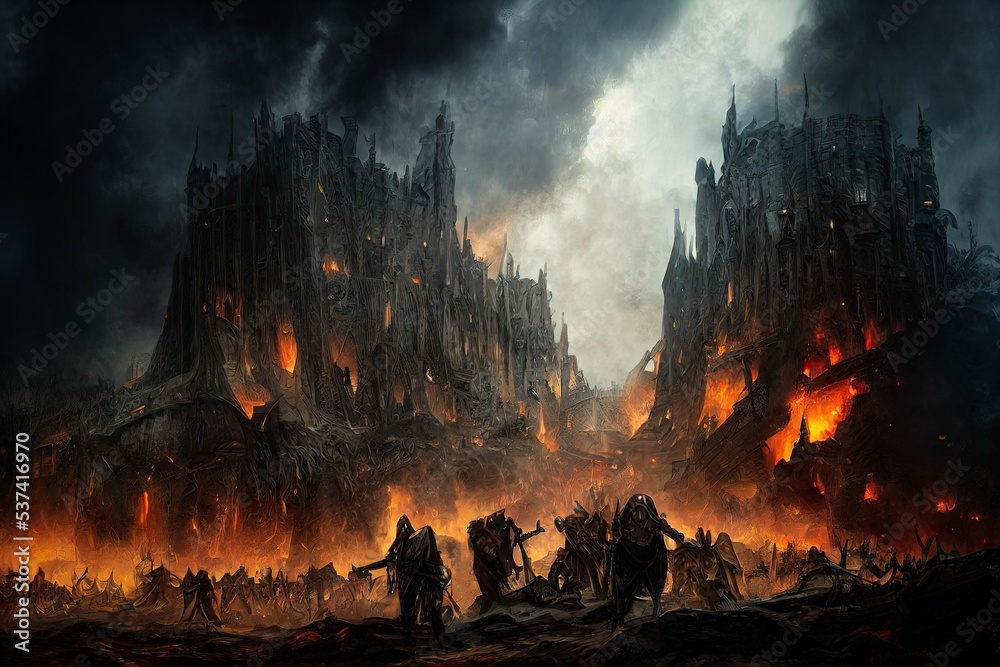 Fantasy battle war illustration art digital artwork dark sci-fi epic ...