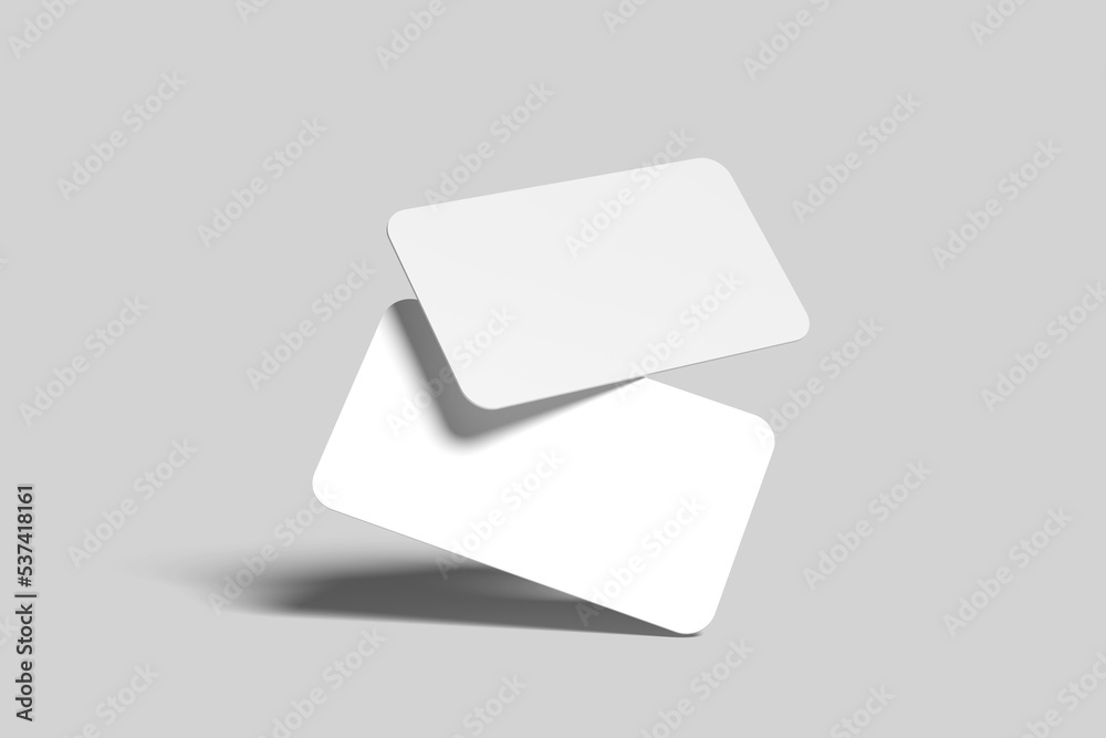 rounded business card mockup Stock Illustration | Adobe Stock