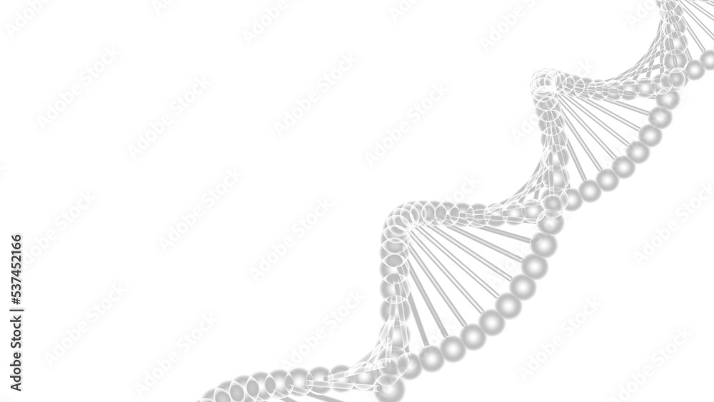 Science Molecular White DNA Model Structure under white flash lighting ...
