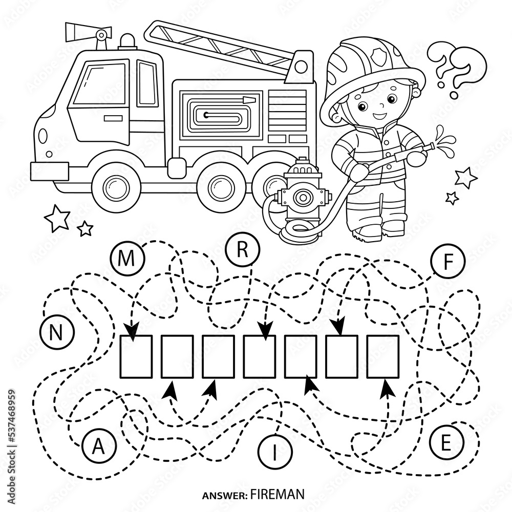 Maze or Labyrinth Game. Puzzle. Tangled road. Coloring Page Outline Of ...