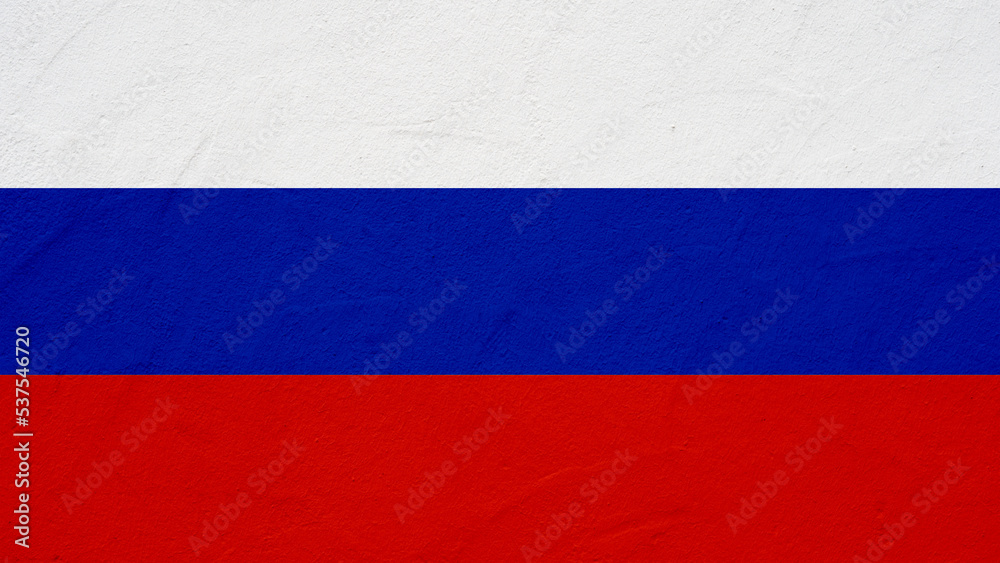 Russian flag background - Old rustic damaged crumbling facade wall ...