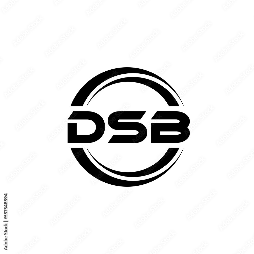 DSB letter logo design with white background in illustrator, vector ...